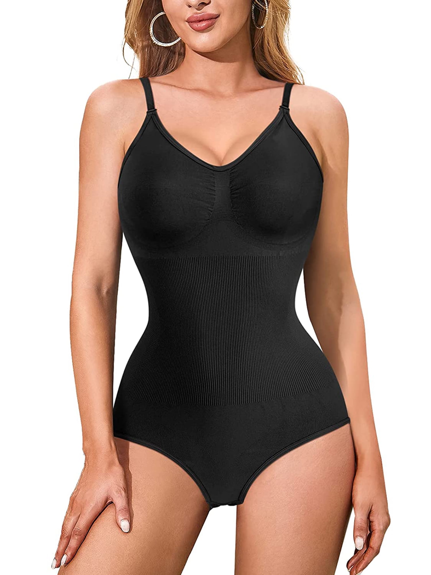 Lilvigor Women Bodysuit Tops Shapewear Seamless Tummy Control Slimming