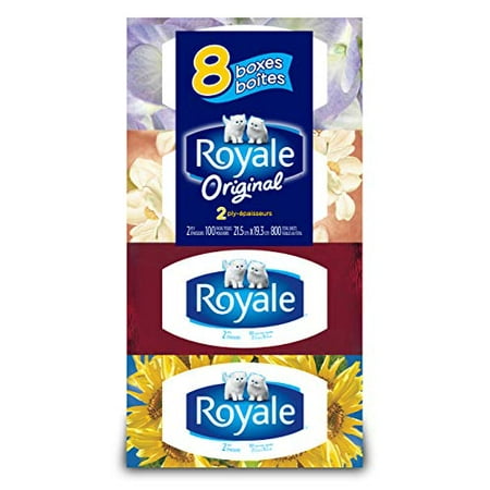 Royale Facial Tissue - Soft and Strong 2-ply - 100 Sheets Per Box - 8 ...
