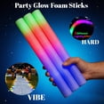 50pcs LED Glow Sticks with 3 Flicker Modes - Colored Foam Glow Sticks ...