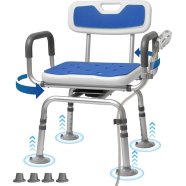 Medium Reclining Bath Chair with Base Extension Casters and Head ...