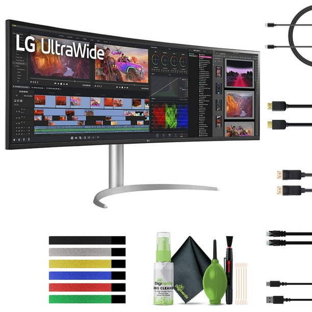 Monitor Gaming Curvo LG 49WQ95C-W UltraWide de 49 Pulgadas, Paquete de ...