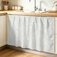 Beige Floral Leaf Cabinet Curtains for Kitchen 28"W x 51"L, Summer ...