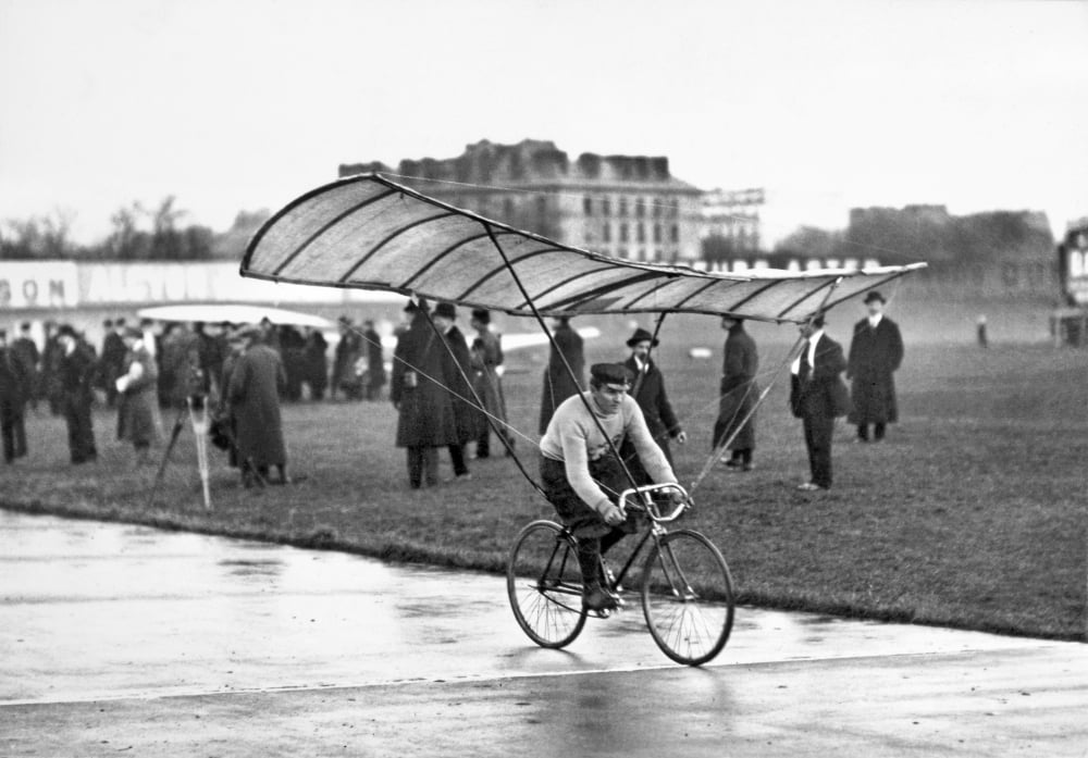 Flying Bicycle, C1900. /Nthe French 'Flying Bicycle,' Aviette ...