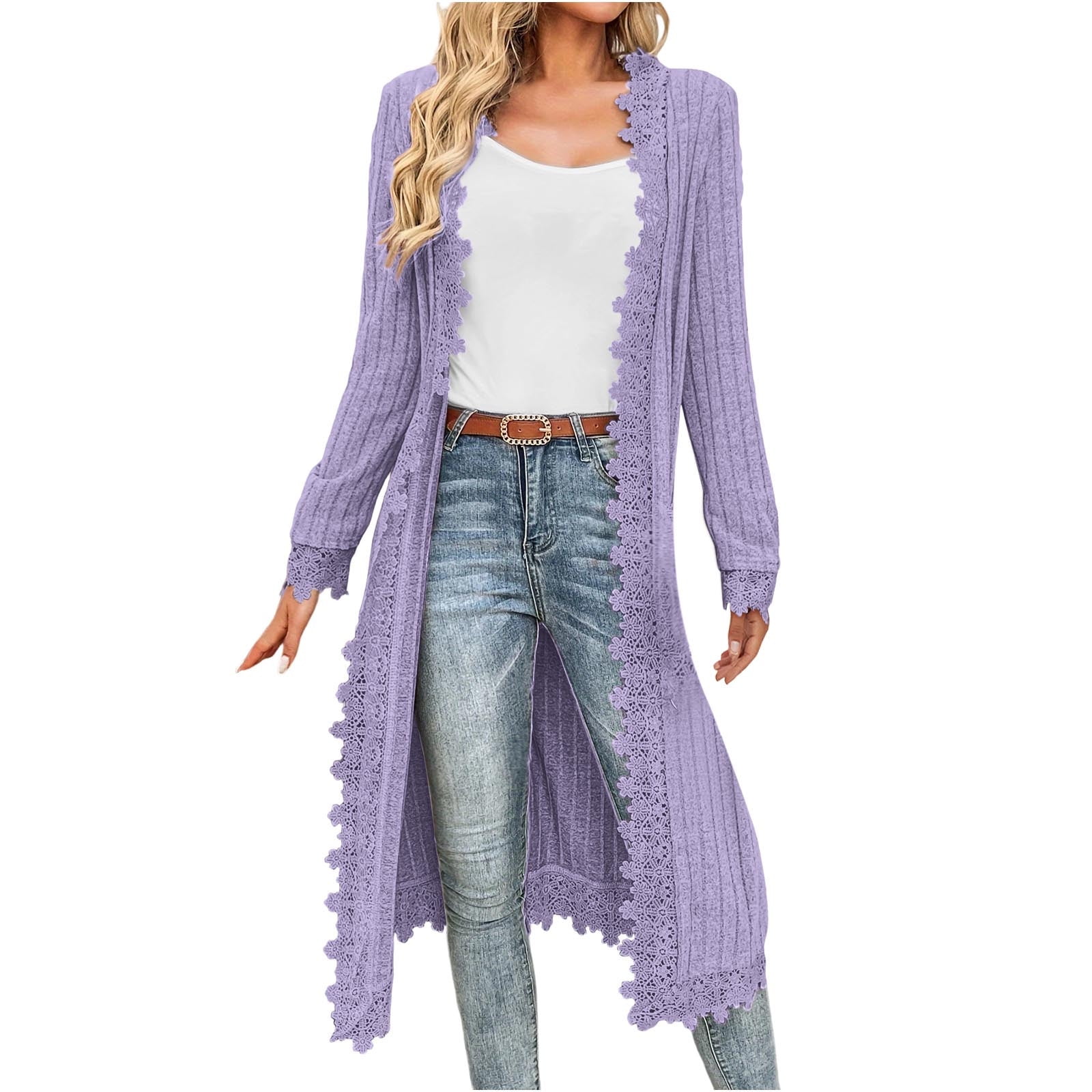 Click here for Uamvsh Ribbed Knitted Long Cardigans For Women Fal... prices