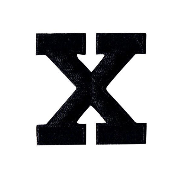 Alphabet Letter - X - Color Black - 2" Block Style - Iron On ...