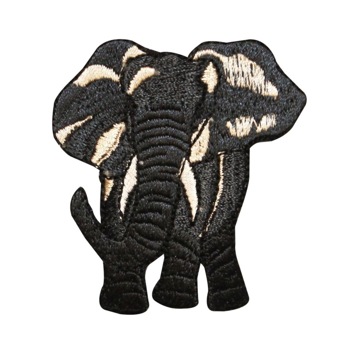 ID 0689 Black Elephant Patch Asian Wild Life Zoo Embroidered Iron On ...