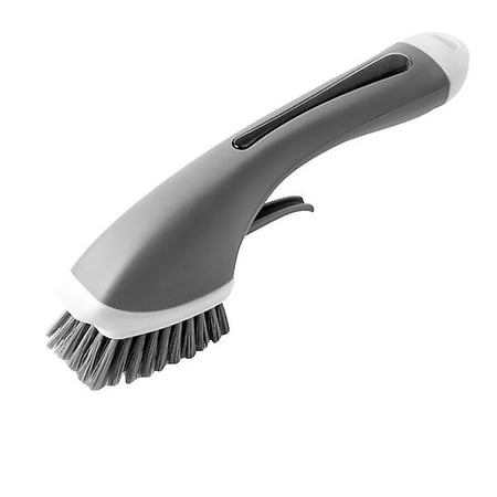 Liquid-filled long-handled cleaning brush. 1 piece, grey | Walmart Canada