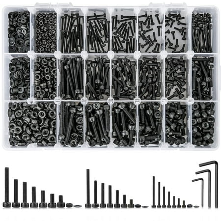 Click here for K Kwokker 1263pcs Metric Bolt Assortment M2 M3 M4... prices