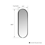 Vinnova Design Luarca 18x48 Oval Metal Wall Mirror, Brushed Black ...