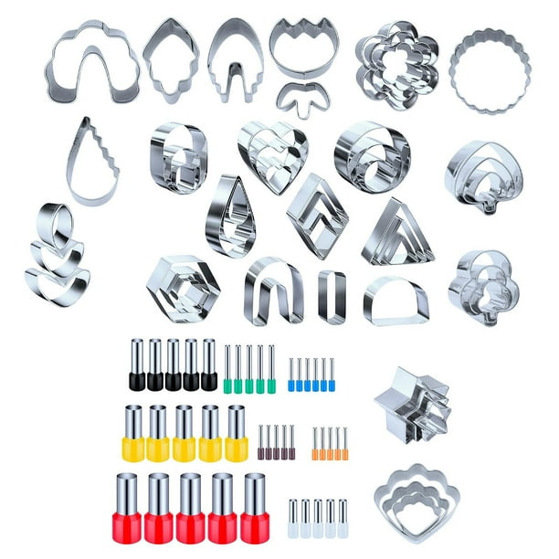 Xinxinyy 89Pcs Large Polymer Clay Shape Set Geometry Circle Shape ...