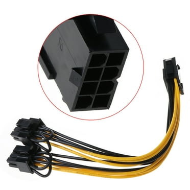 Uxcell 4 Pin to 6 Pin Male PCI Express Cable PCIE Graphics Card Power ...