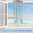EUWBSSR Colorful Crystal Wind Chimes, Handmade Garden Hanging, Indoor ...