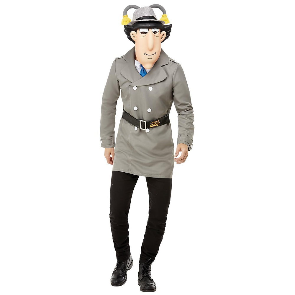 Inspector Gadget Adult Costume Jacket Hat Arms Go Mens TV Show Cosplay ...