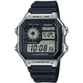 Casio Adult Male Japanese Quartz Watch with Black Resin Strap ...