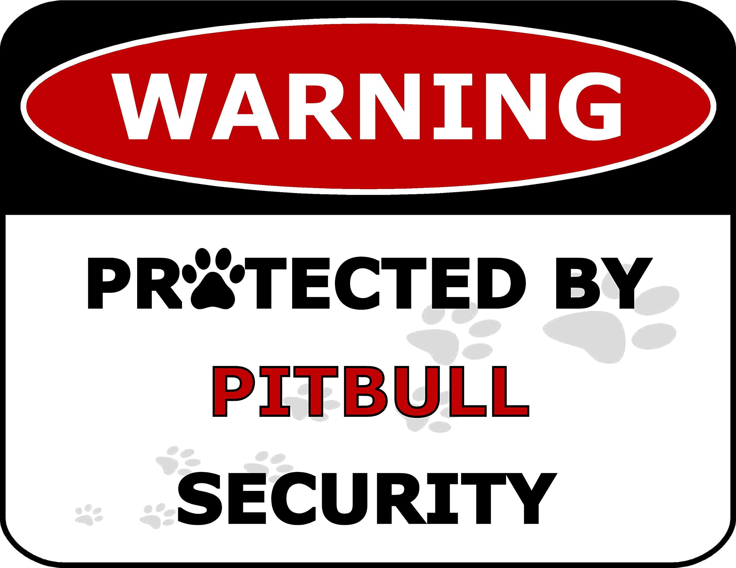 PCSCP Warning Protected by Pitbull Security 11.5 inch by 9 inch ...