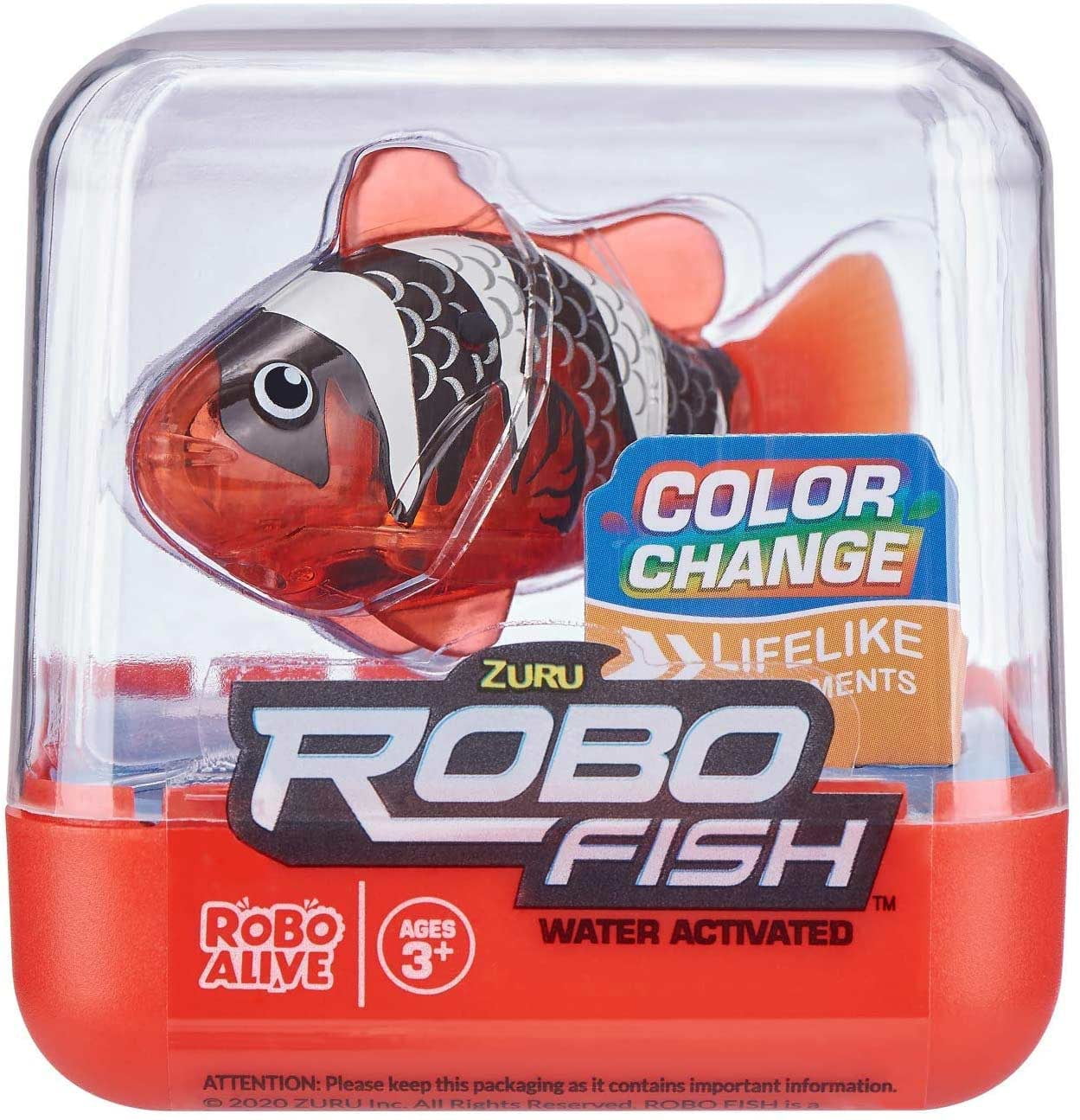 Robo Alive Little Fish Red & Black Robotic Pet Figure - Walmart.com