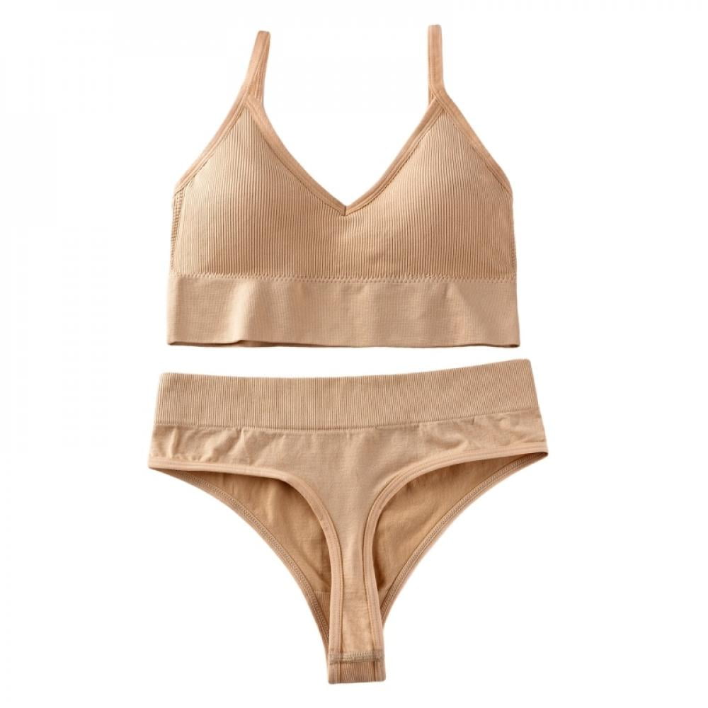 Deepwonder Women Bra Panties Set Push Up Sports Bra Set Sexy G-String ...