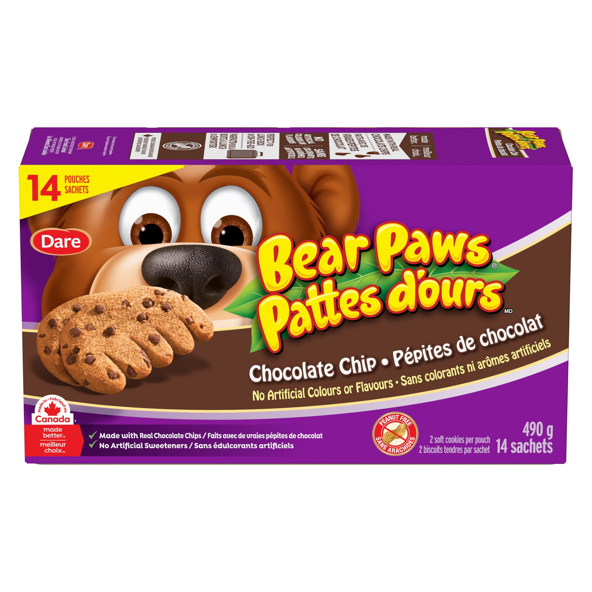 Click here for Bear Paws Chocolate Chip Cookies Standard prices