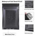 100 pcs 4X 6 inch Resealable Smell Proof Bags Mylar Bags Matte Black ...
