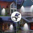 2X Solar Power Wall Light Outdoor Motion Sensor Light 56 LED Security ...