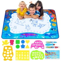 LotFancy 40x32in Water Doodle Mat, Large Drawing Pad for Kids, Ideal ...