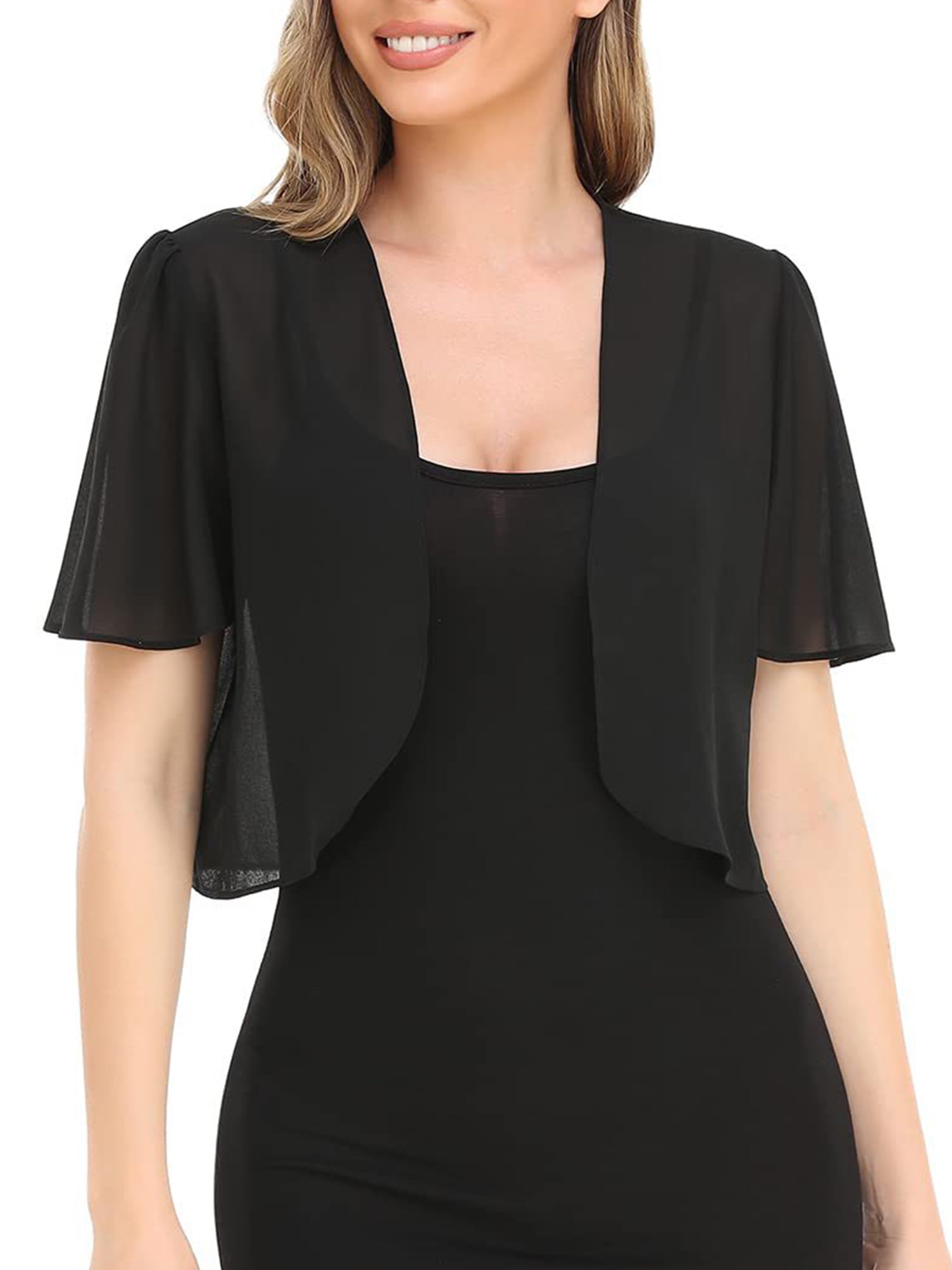 LilyLLL Womens Lightweight Cover-up Tops Chiffon Sheer Cardigan Jacket ...