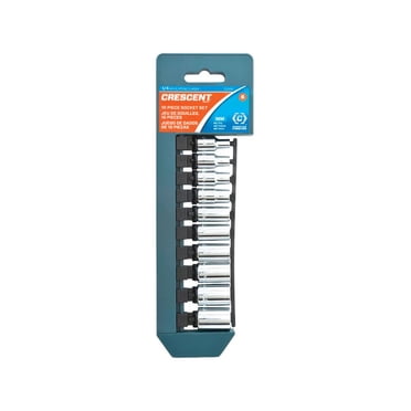 Crescent Assorted in. x 1/4 in. drive Metric and SAE 6 Point Socket ...