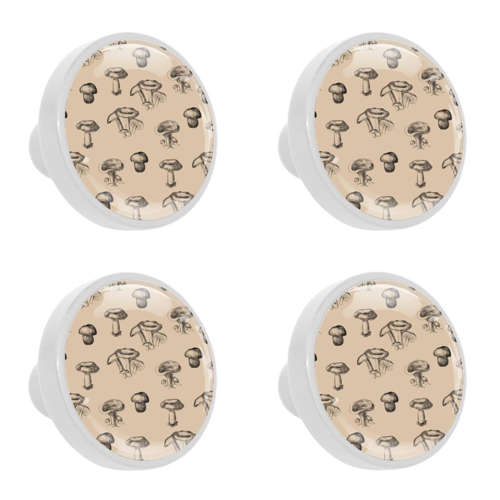 4 Pcs Mushroom Knobs for Kitchen Cabinet Cupboard Dresser Bookcase ...