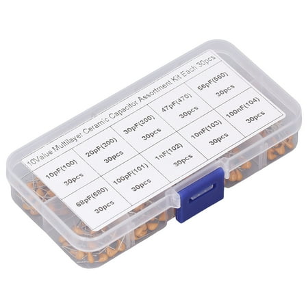 Ceramic Capacitor Assortment Kit, 10PF To 100NF Capacitance ...