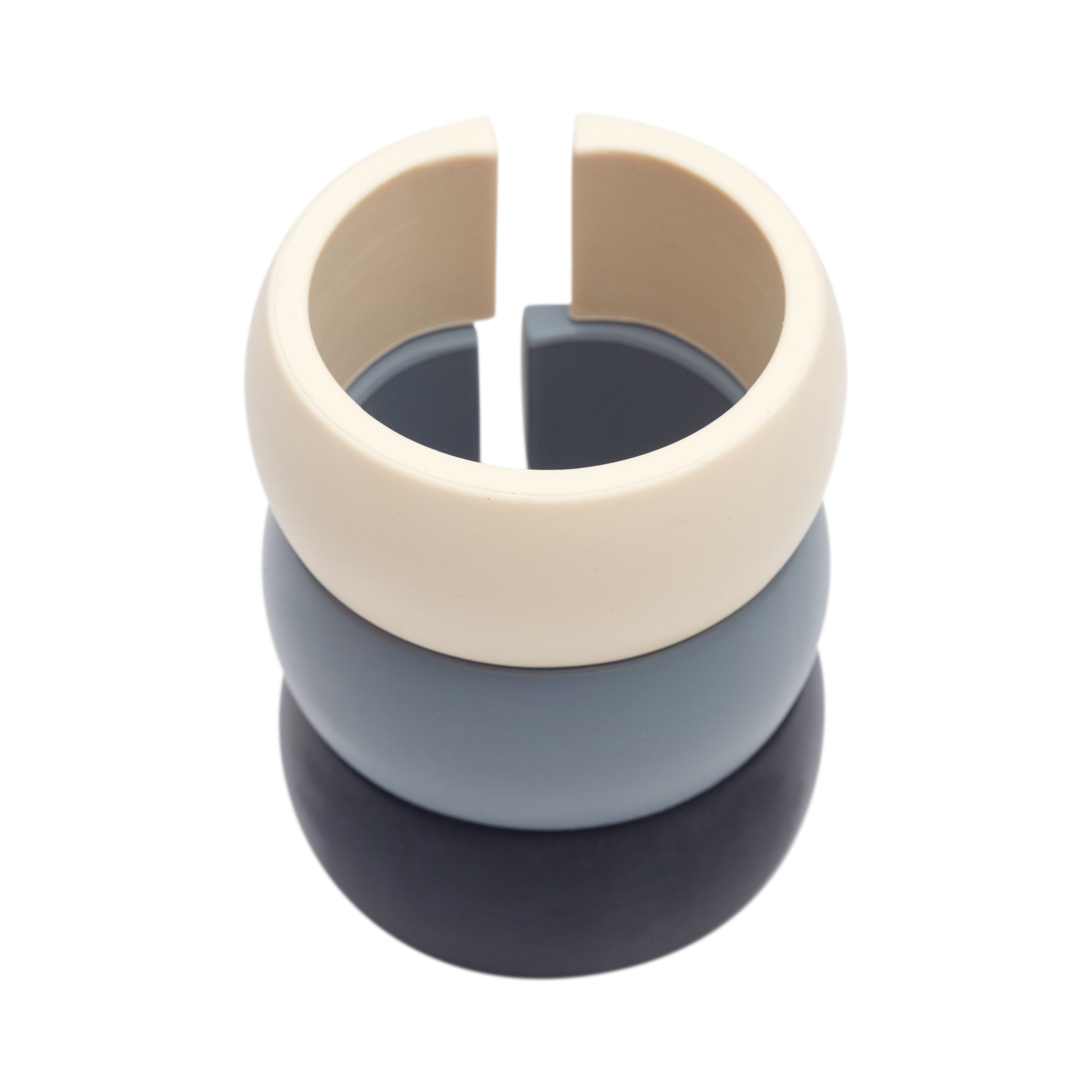 Anjie + Ash Capri Cuff Silicone Baby Teething Bracelet for Mom in Stone