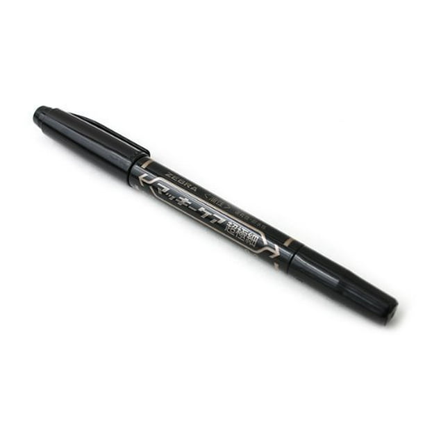 Zebra Mackee Care Double-Sided Marker Pen - Extra Fine Point - Black ...