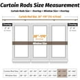Bronze Curtain Rods for Windows 120 to 170 Inch, 1 Inch Extra Long ...