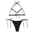 Lgldxts Women Bikini Cute Trendy Sexy High Waisted Halter Bathing Suit Solid Summer Essentials