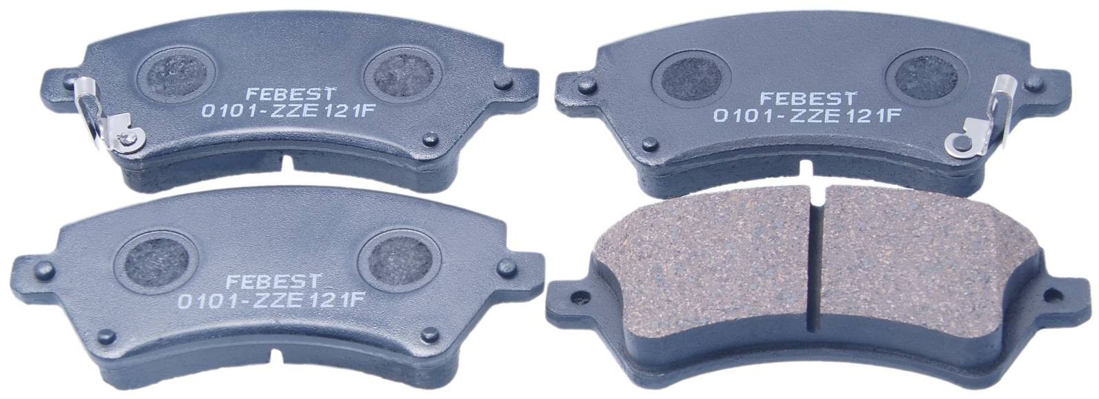 Febest PAD KIT, DISC BRAKE, FRONT # 0101-ZZE121F OEM 04465-02130 ...
