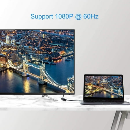 Mini DP to VGA Cable 6FT, Mini DisplayPort (Thunderbolt 2) to VGA ...