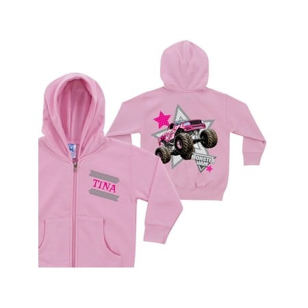 UPC 639211844952 - Personalized Monster Jam Madusa Pink Zip-Up Toddler ...
