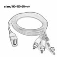 2X 1.5M USB A Female to 3 Phono Av Cable Lead Pc Tv Aux Audio Video ...