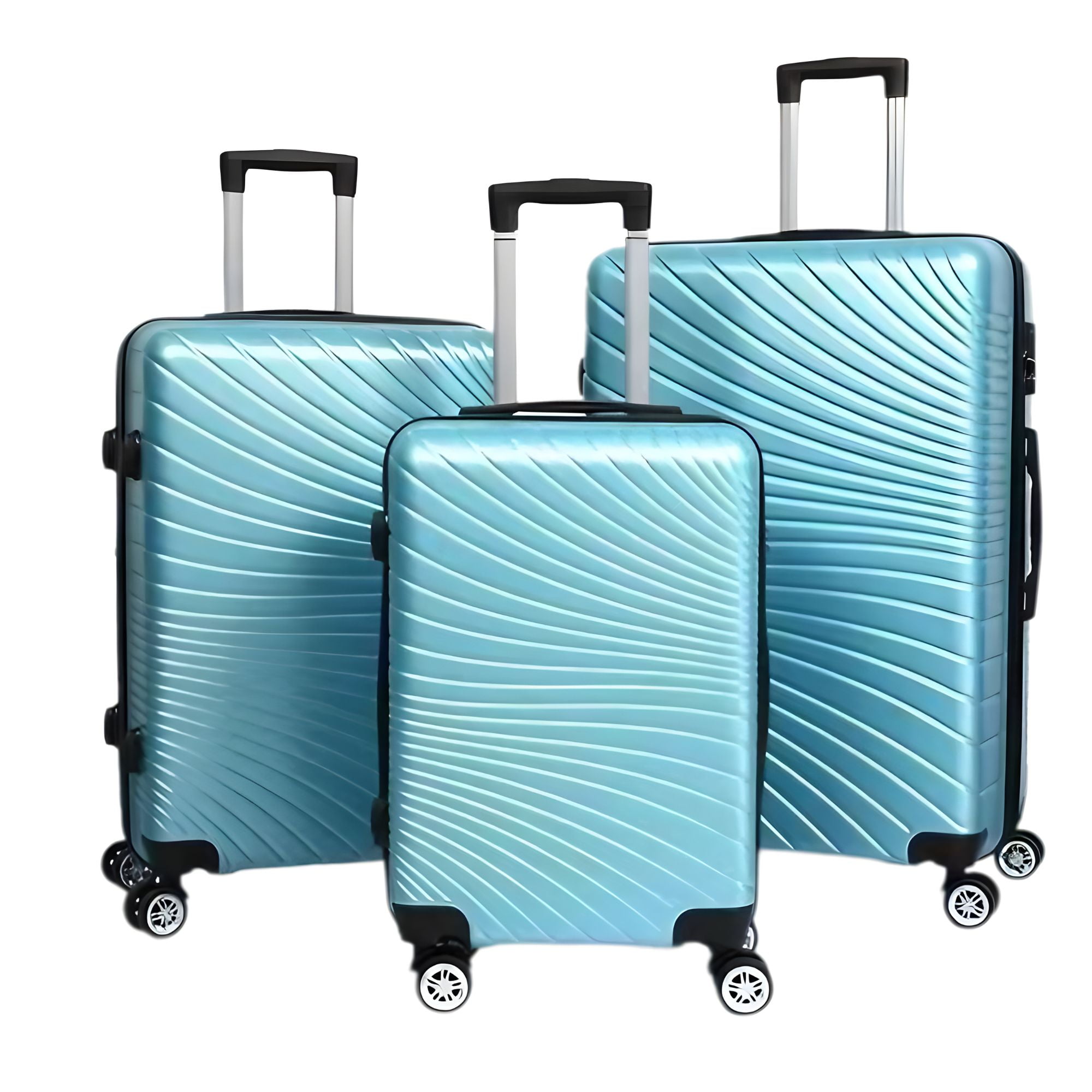 Ensemble de Bagages Coque Rigide ABS 3 Pcs, Valises 20 Pouces/24 Pouces ...