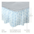 VHC Brands Avani Blue Boho Farmhouse Paisley Print King Bed Skirt 78x80 ...