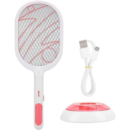Mosquito Racket, Electric Insect Racket USB Rechargeable Mosquito Bug ...