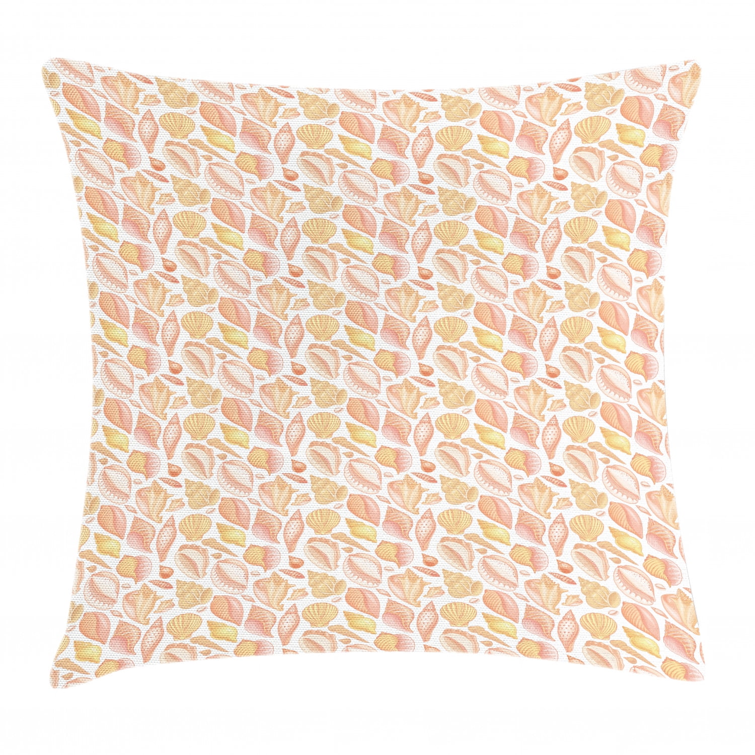 Shells Throw Pillow Cushion Cover, Sea Creatures and Different Forms of ...