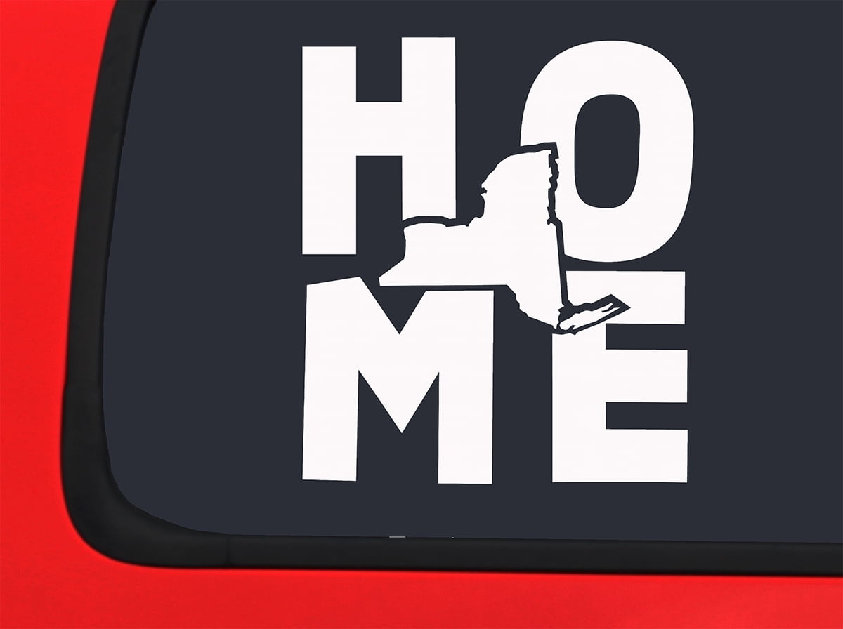 Car Sticker Home New York Hometown United States Native Car Window ...
