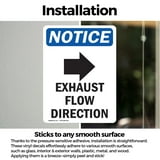 (2 Pack) Exhaust Flow Direction Sign - Walmart.com