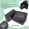25pcs Rectangle Folding Paper Storage Boxes Gift Case with Visible PVC ...