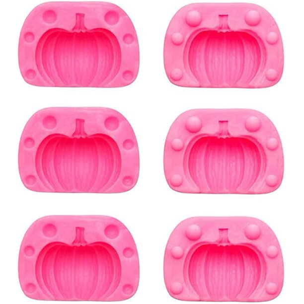 Halloween Mini 3D Silicone Pumpkin Mold Easy Release Mold (Pink) 3 ...