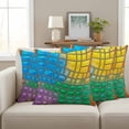 Abstract Glass Throw Pillow Covers 20 x 20 Inch Pillow Covers Set of 4 ...