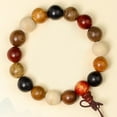 Elastic Buddhist Wrist Chain Colorful 12mm Sandalwood Bead Bracelet ...