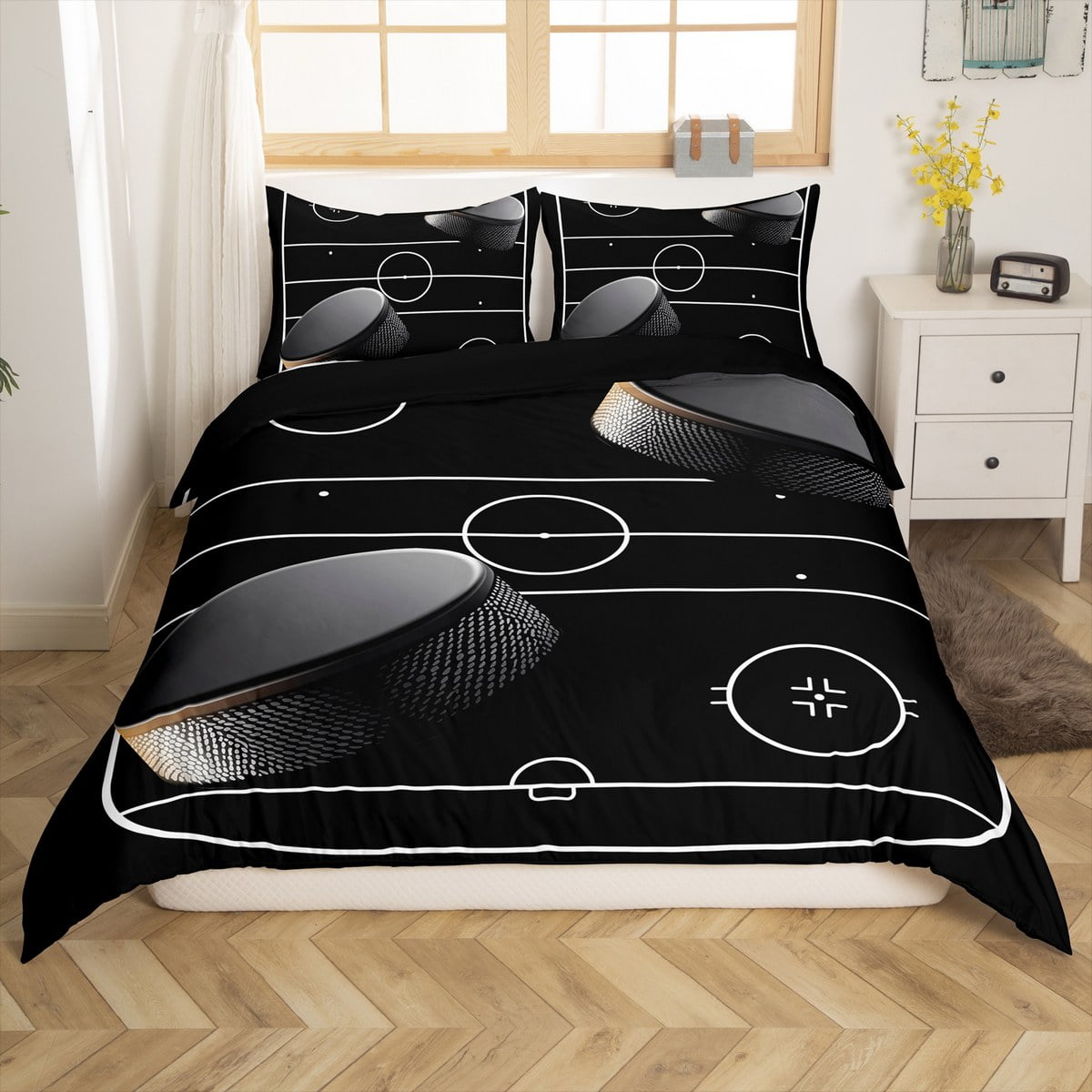 Click here for Erosebridal Ice Hockey Duvet Cover For Kids Sports... prices