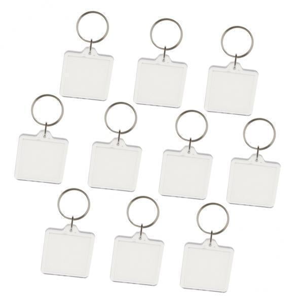 3x 10Pieces Square Transparent Clear Acrylic Blank DIY Photo Picture ...