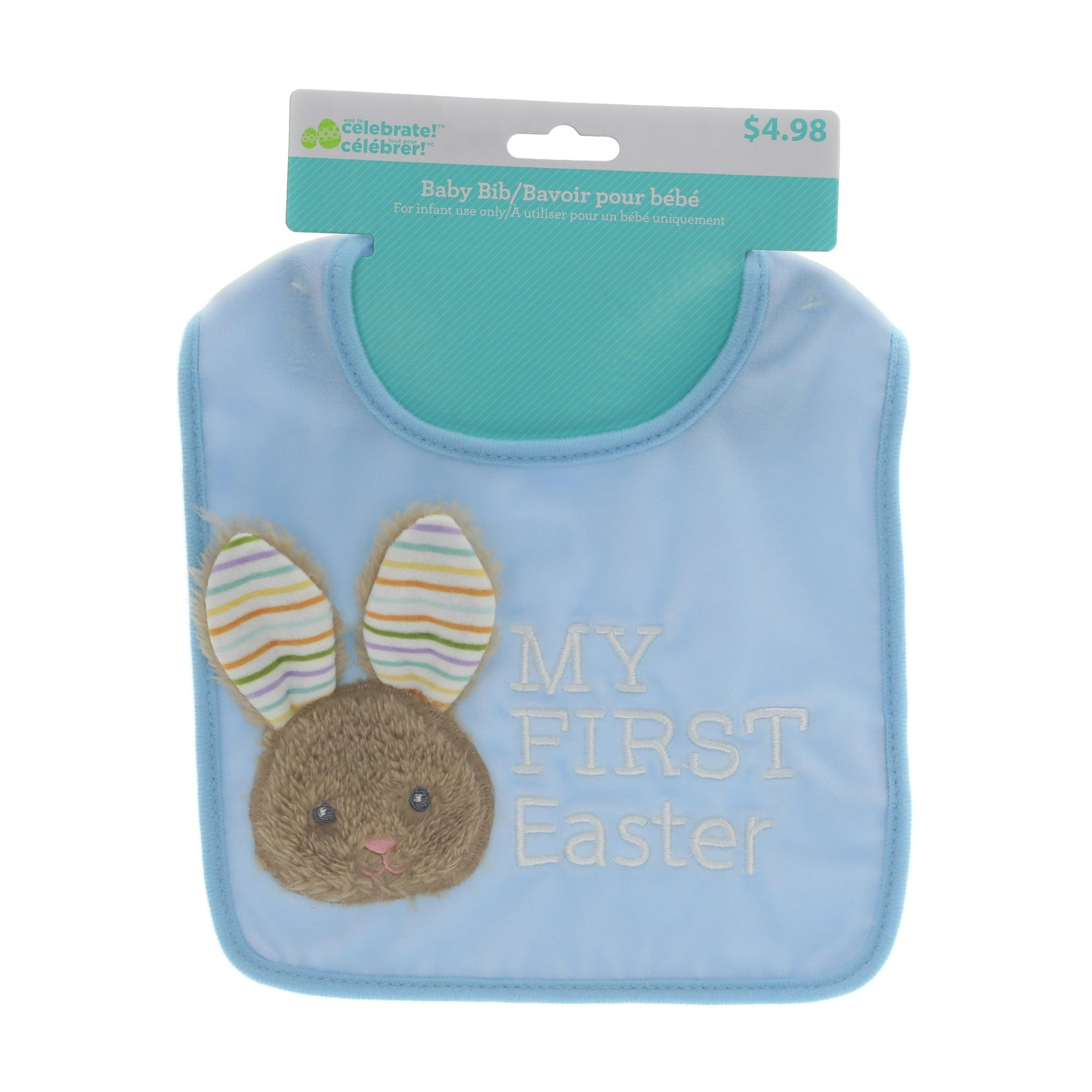 Click here for Easter Pl My First Easter Baby Bib - Blue prices